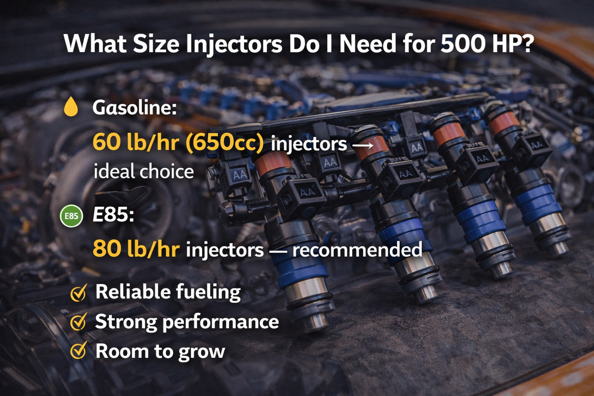 What size injectors do I need for 500 hp? – High Performance Injectors