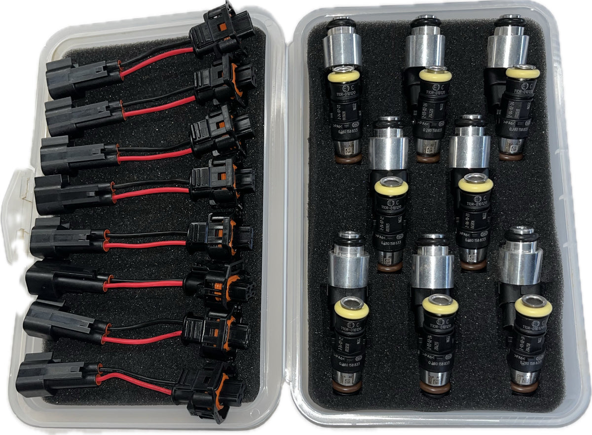 FUEL INJECTORS: SET OF 8 LQ4 LQ9 4.8 5.3 6.0 DELPHI SHORTIES MULTEC HI ...