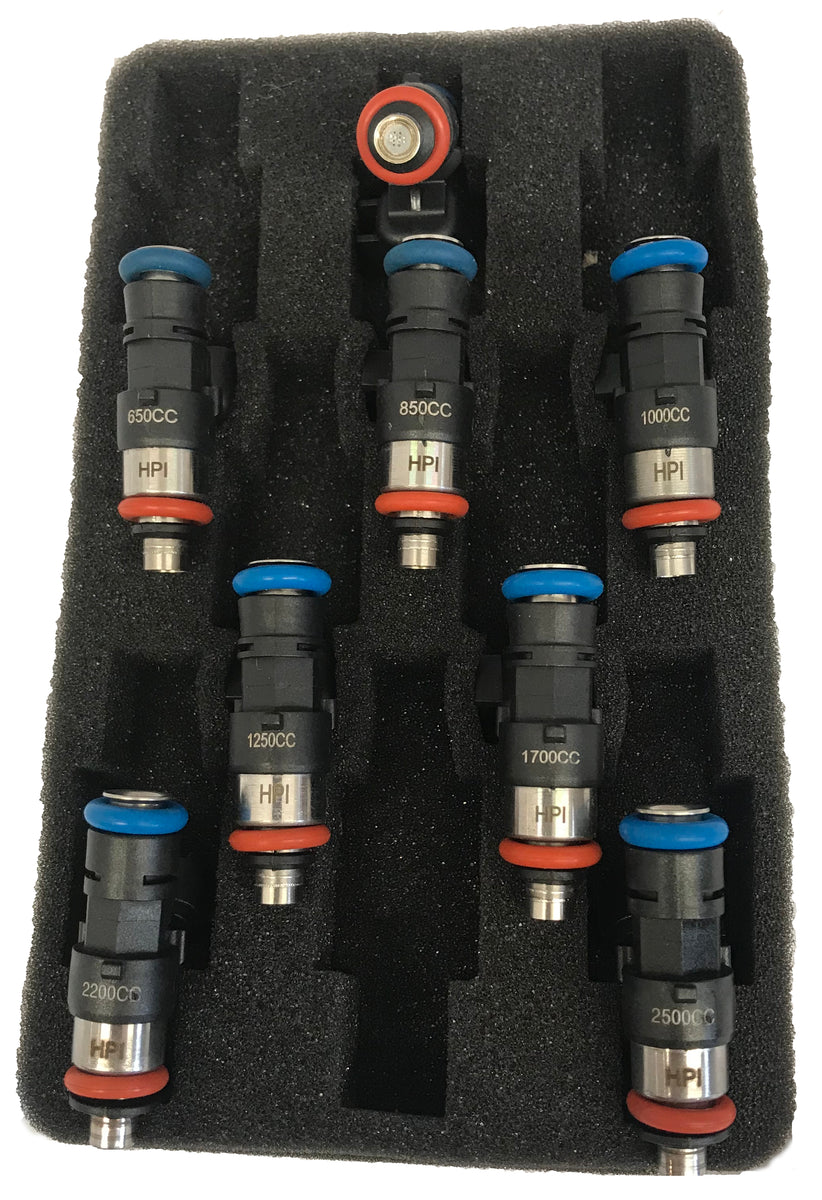 Fuel Injectors: Set of 8 LS3 / LS7 / LSA / EV14 / EV6 Style High Imped ...